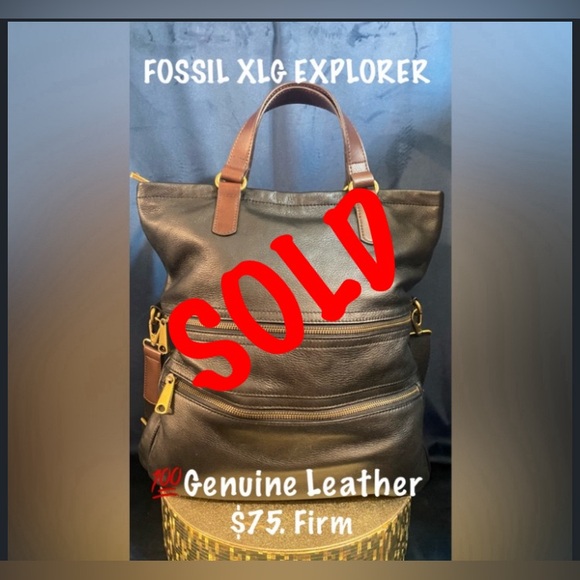Fossil | Bags | Fossil Explorer Foldable Crossbody Black Genuine ...